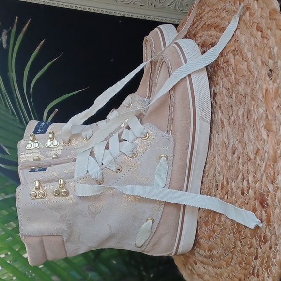 Sperry | Shoes | Sperry Leather Gold Foil Combat Boots | Poshmark